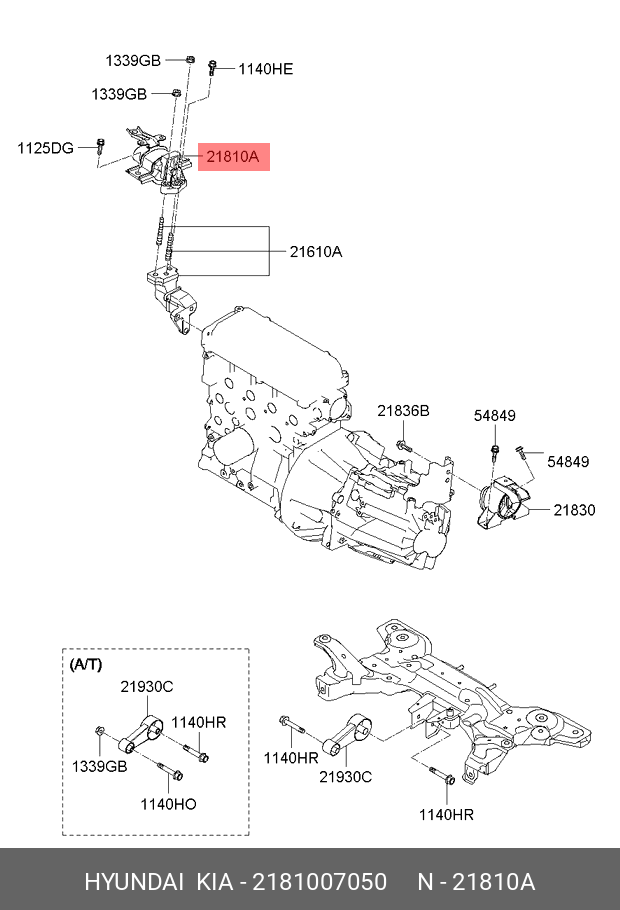 Hyundai / KIA 2181007050 2181007050