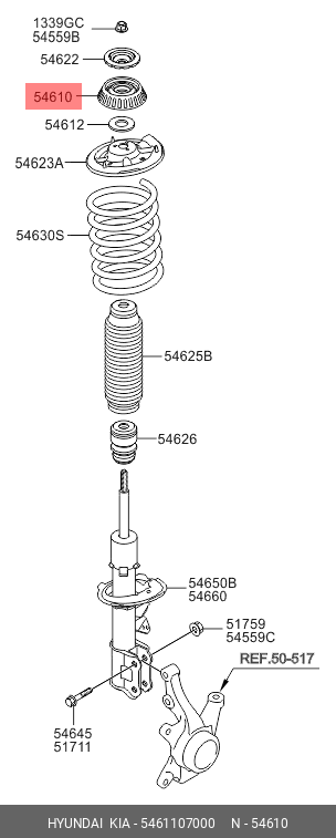 Hyundai / KIA 5461107000 54611-07000