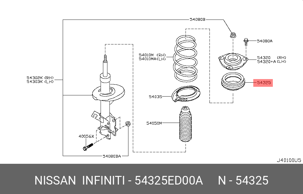 NISSAN 54325-ED00A 54325-ED00A,54325-ED02A,54325-AX000