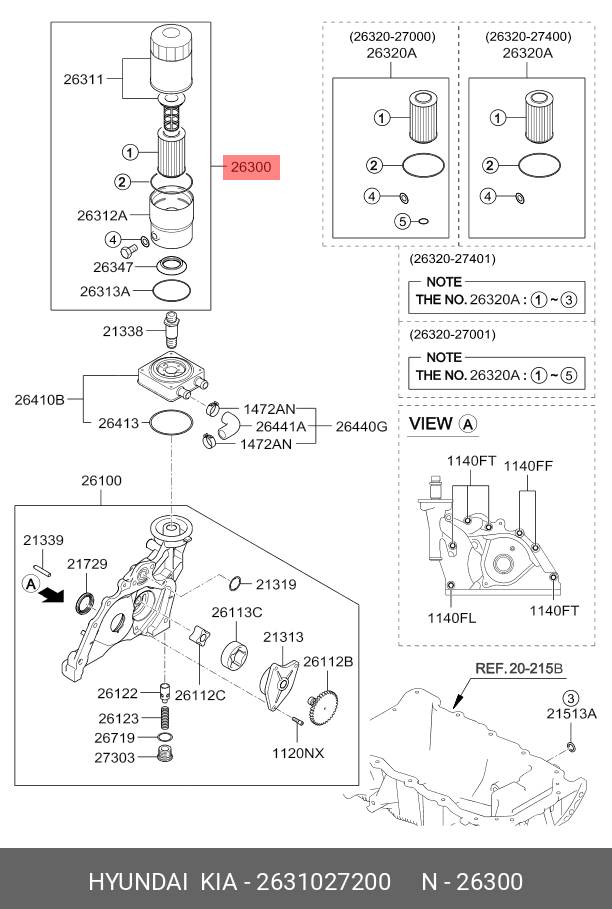 Hyundai / KIA 26310 27200 A 103 184 02 01,26310-27420,650379,103.184.02 ...