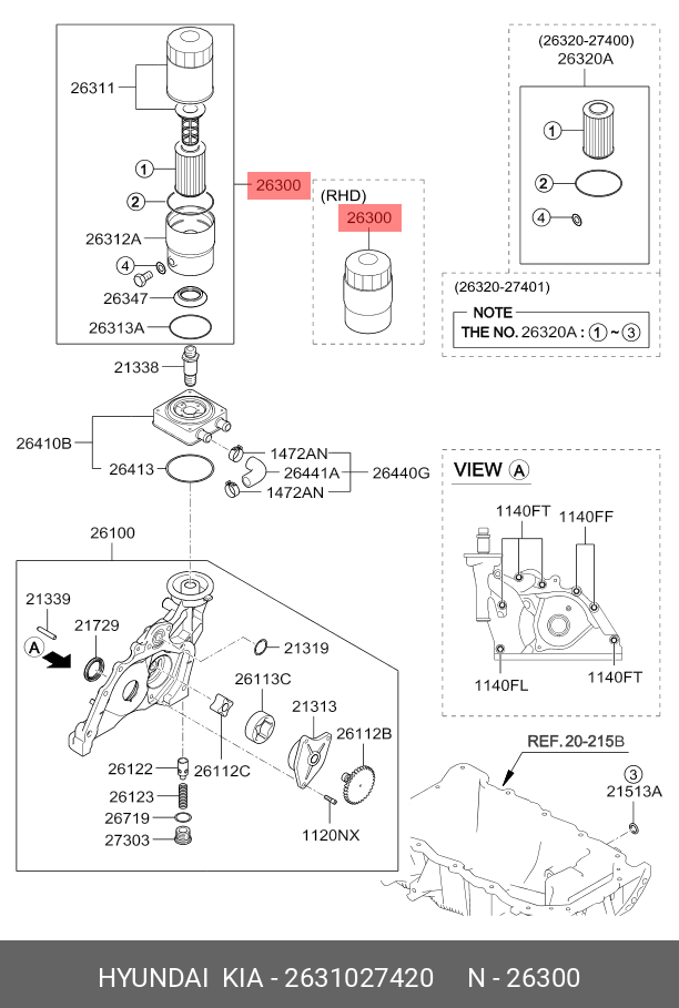 Hyundai / KIA 26310 27420 A 103 184 02 01,26310-27420,650379,103.184.02 ...