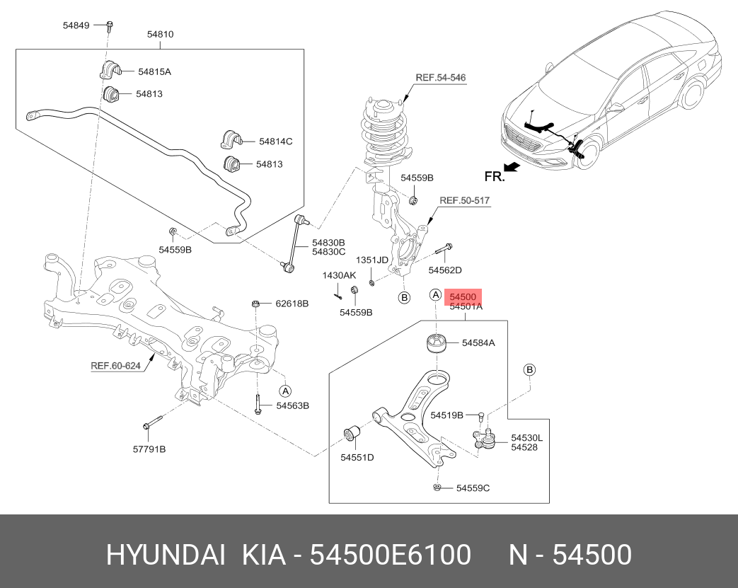 Hyundai / KIA 54500 E6100 54500-E6100
