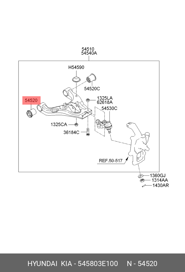 Hyundai / KIA 54580 3E100 54580 3E100