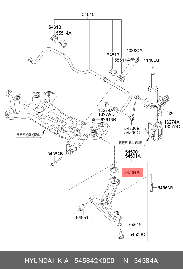 Hyundai / KIA 54584 2K000 54584 2K000