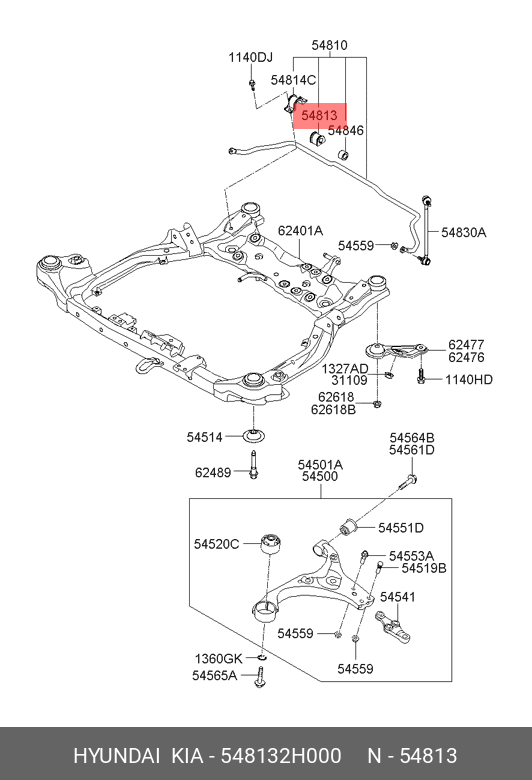 Hyundai / KIA 54813 2H000 54813 2H000
