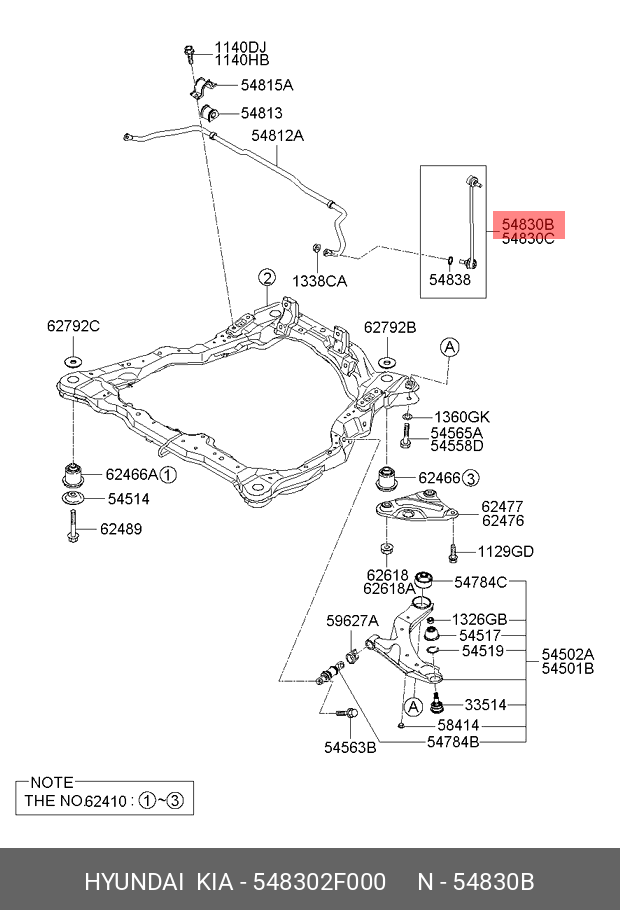 Hyundai / KIA 54830 2F000 54830-2F000,54830-2F000