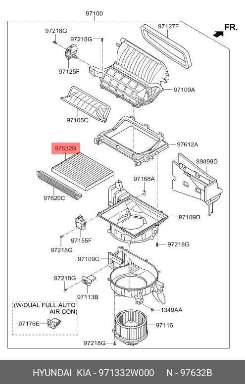 Hyundai / KIA 97133 2W000 97133 2W000