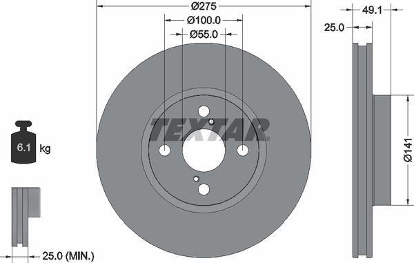TEXTAR 92126003 43512-02080,4351202081,4351213020,4351213021,4351213022