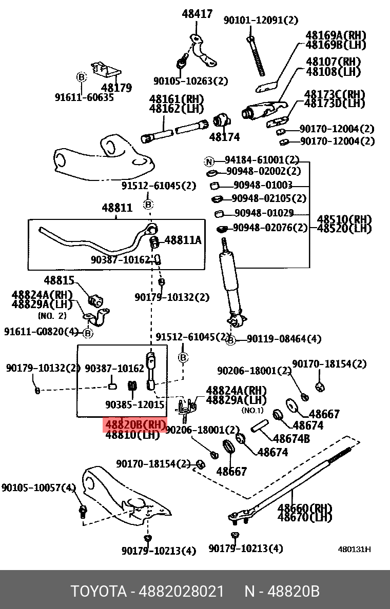 TOYOTA 48820-28021 48820-28021,48820-28020