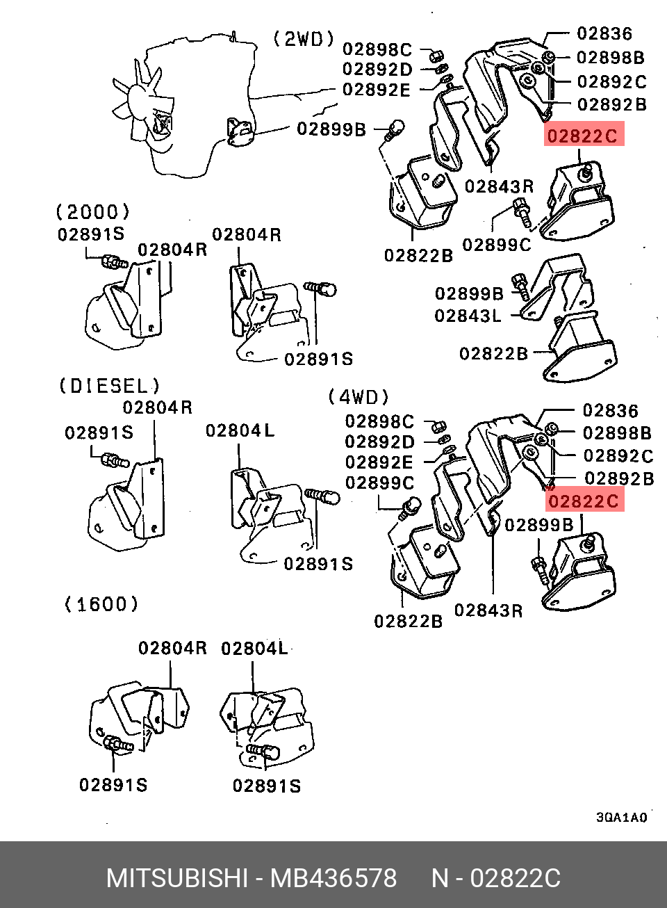 MITSUBISHI MB436578 MB007023,MB436578,MB260572,MR151342