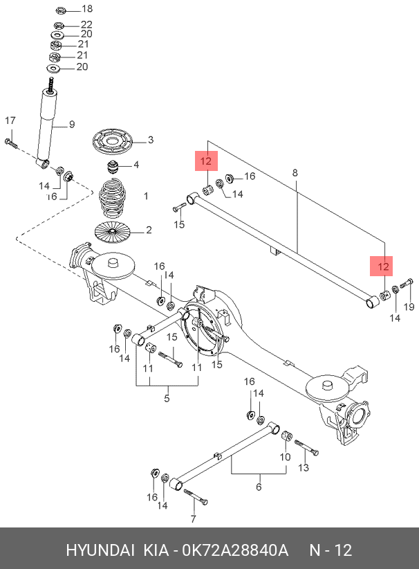 KIA 0K72A-28-840A 0K011-28-840,0K72A-28-840A