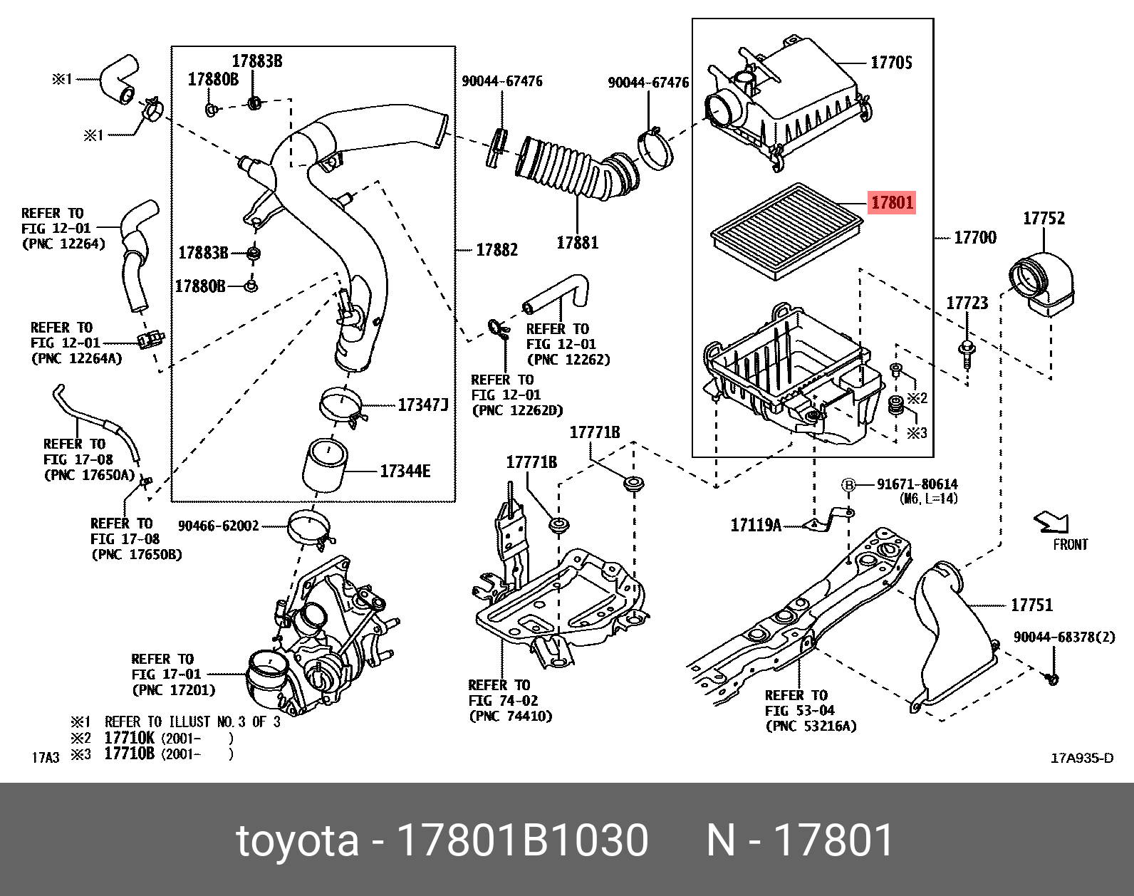 TOYOTA 17801-B1030 17801-B1030,17801-BZ110