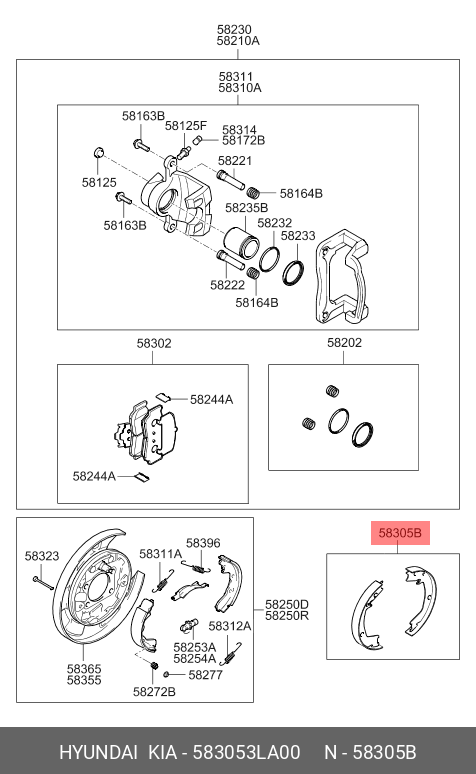 HYUNDAI 58305-3LA00 58305-2BA00,58305-3LA00
