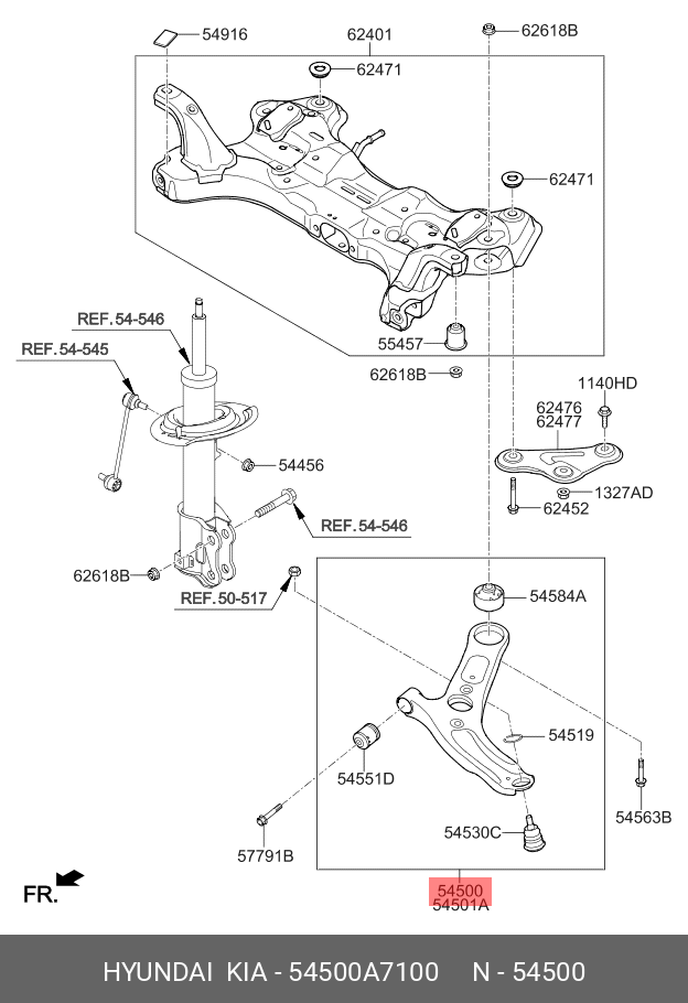 Hyundai / KIA 54500-A7100 54500-A7000