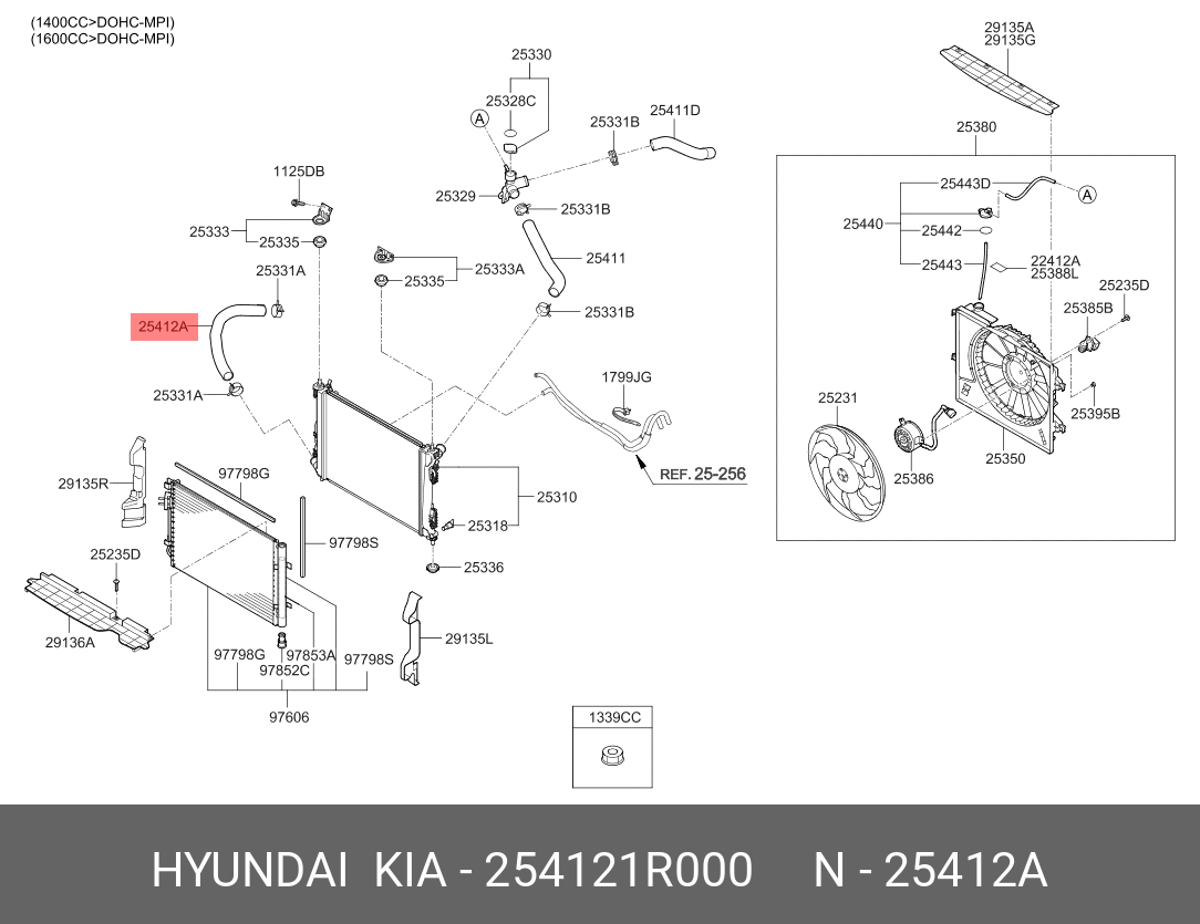 Hyundai / KIA 254121R000 254121R000