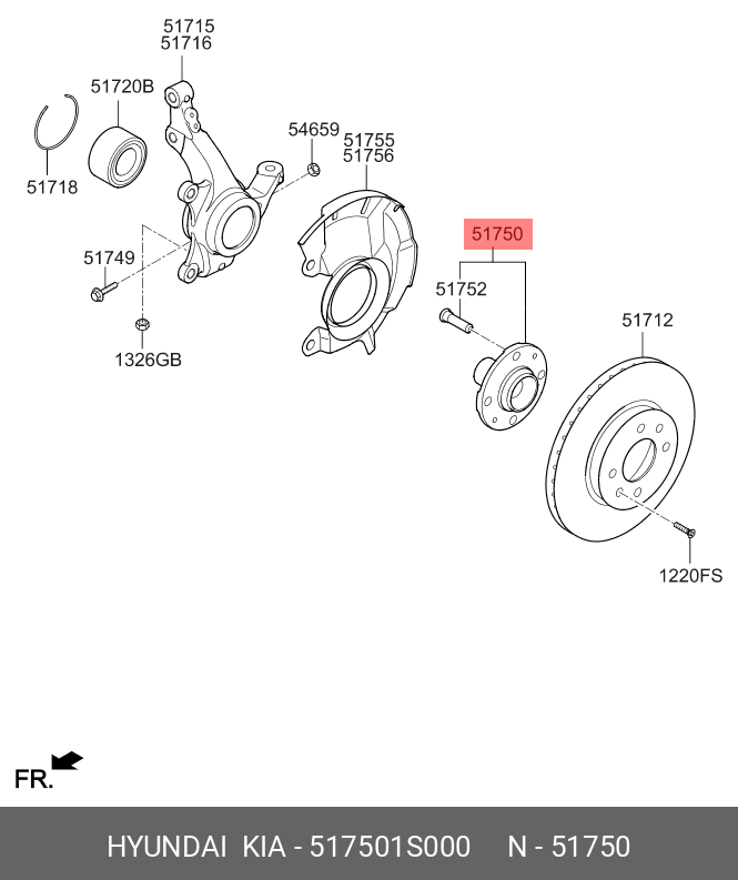 Hyundai / KIA 517501S000 517501S000