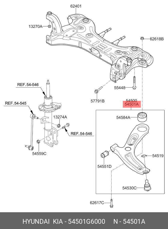Hyundai / KIA 54501G6000 54501-G6000