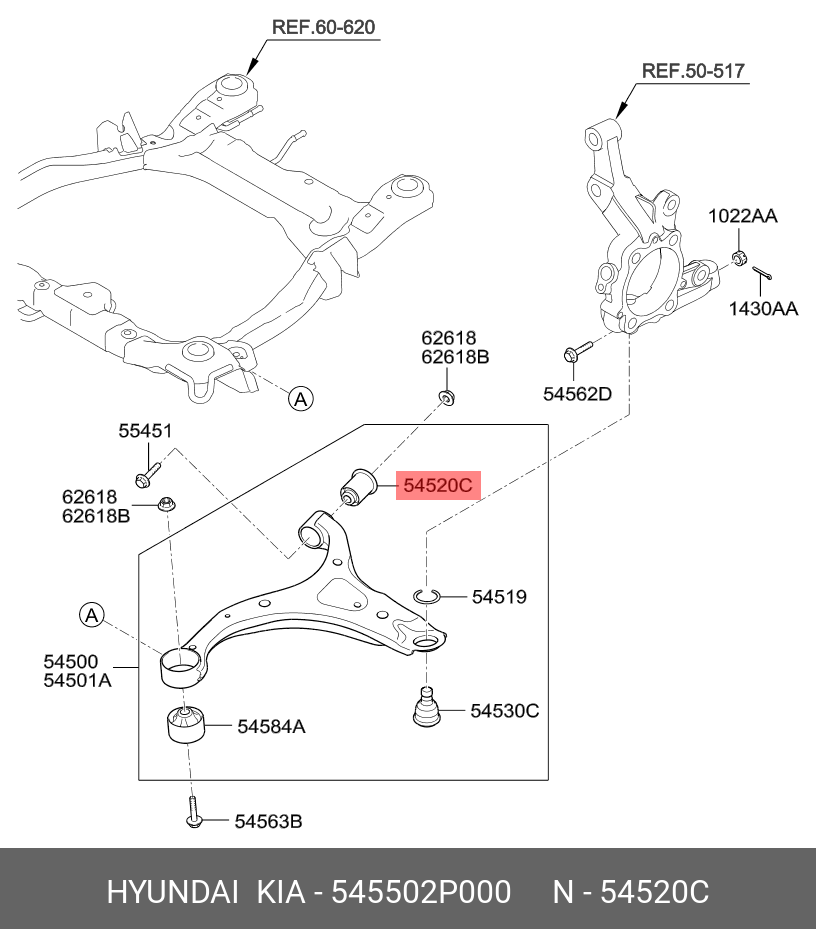 Hyundai / KIA 545502P000 545502P000