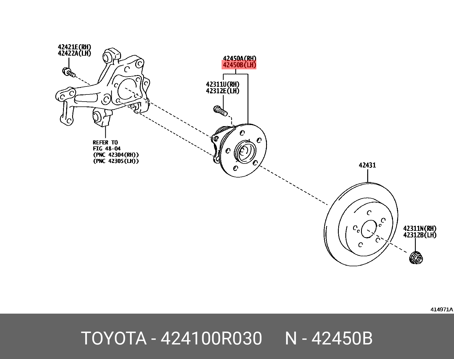 TOYOTA 42410-0R030 42410-0R030