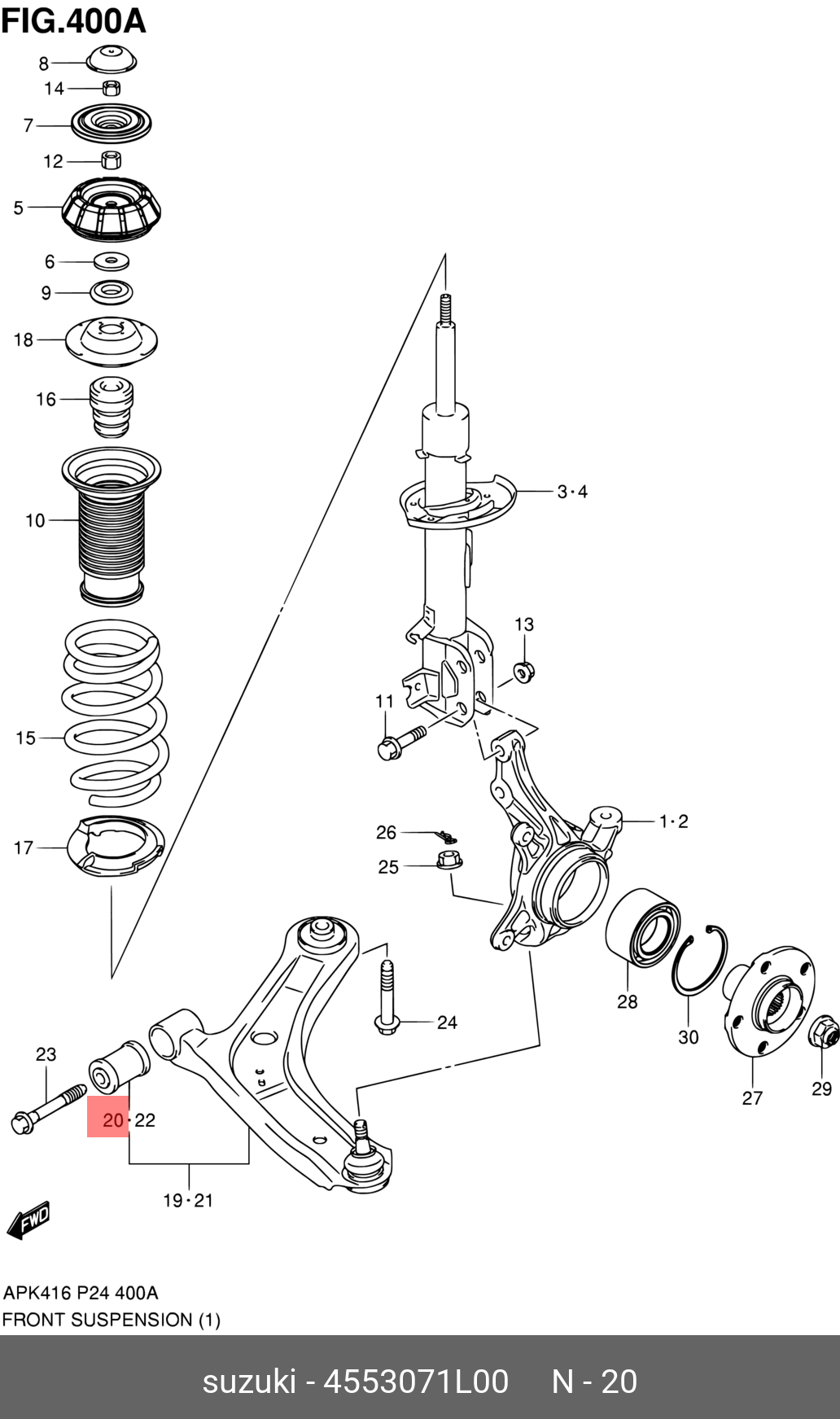 SUZUKI 45530-71L00 45530-71L00,45201-M74L20_BHF,45261-79J00,45202 ...