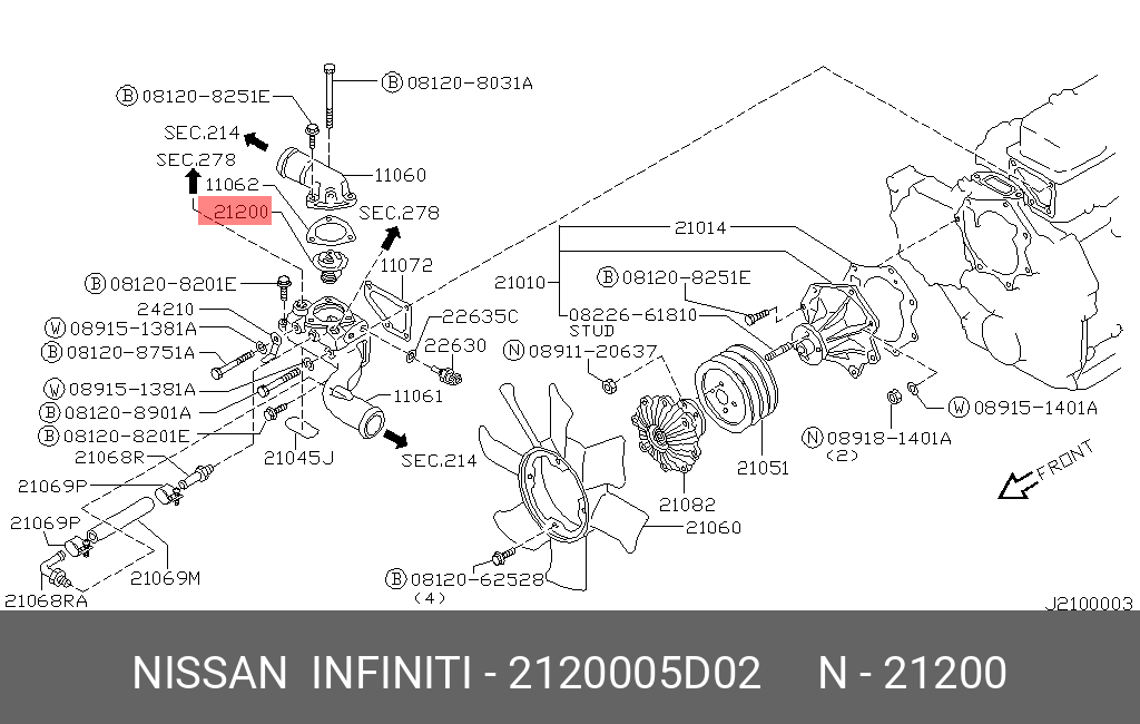 NISSAN 2120005D02 2120005D02