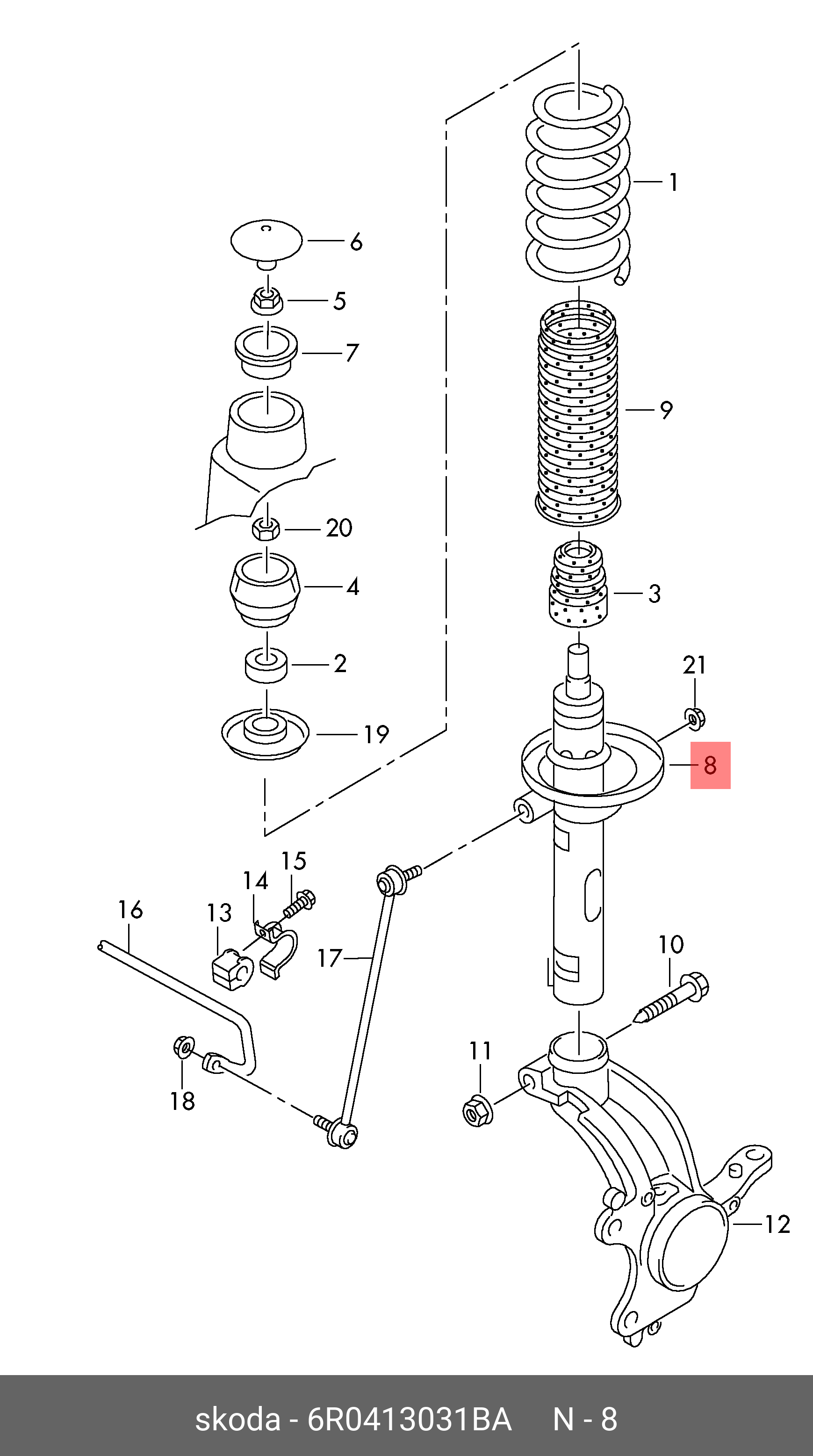 VAG 6R0 413 031 BA 6R0 413 031 BF,6R0 413 031 AJ