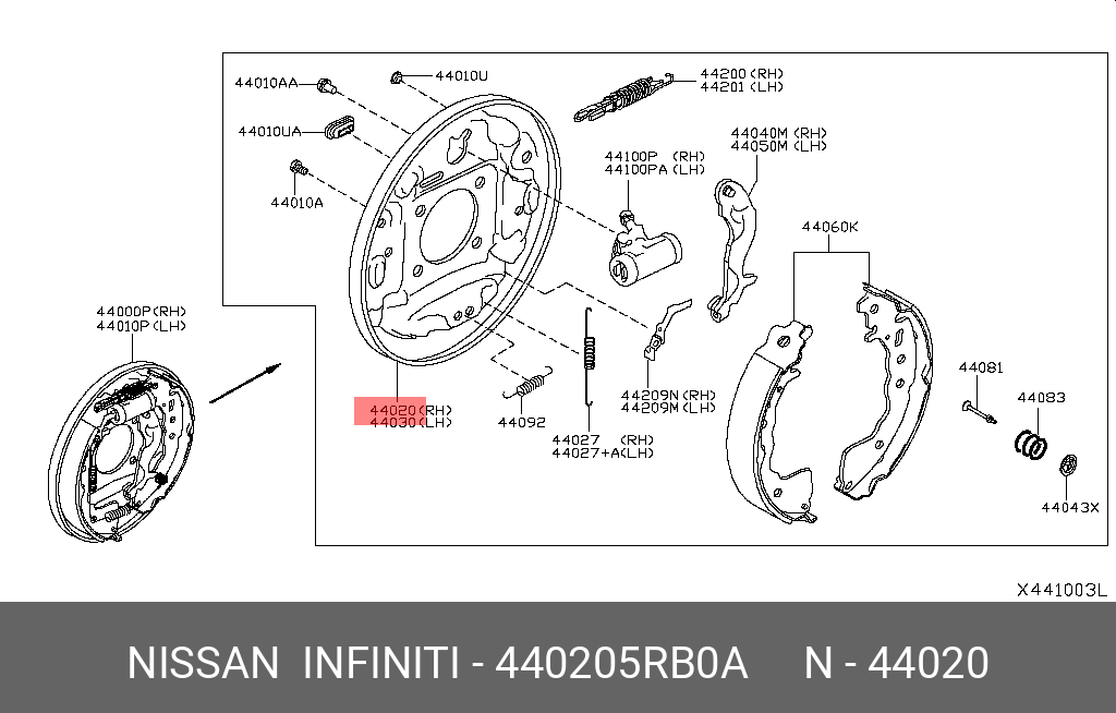 NISSAN 440205RB0A 440205RB0A