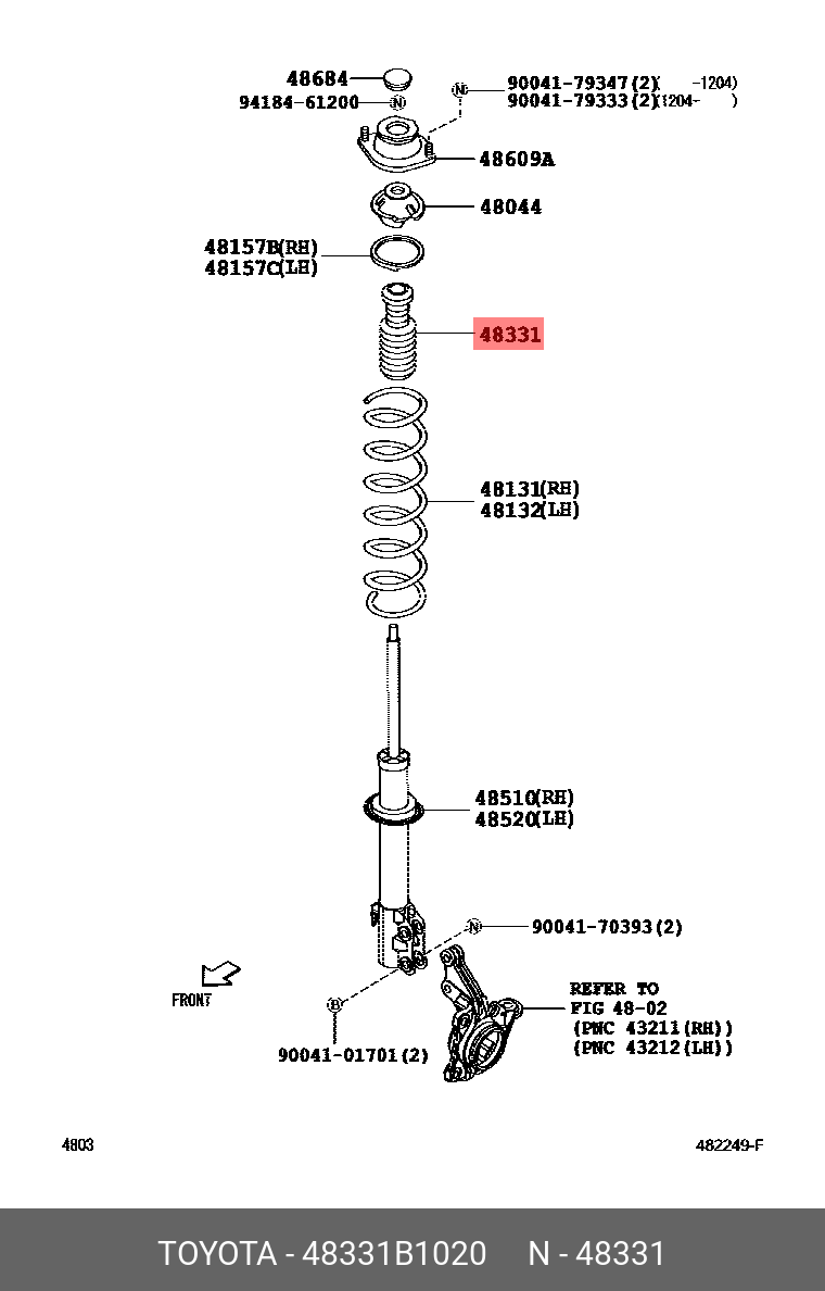 TOYOTA 48331-B1020 48331-B1010