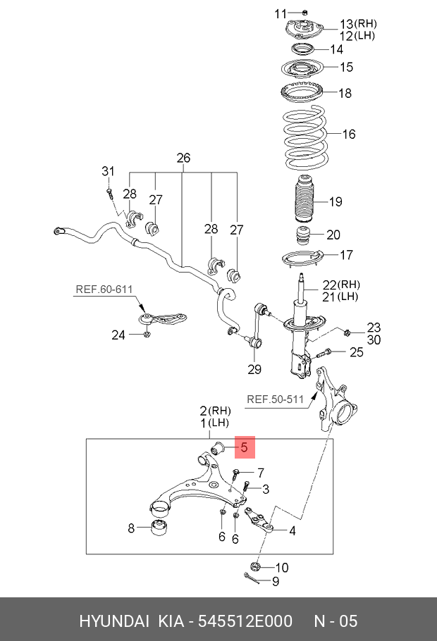 KIA 54551-2E000 54551-2E000,54551-C1000,54551-2T000,54551-3R000,54551 ...