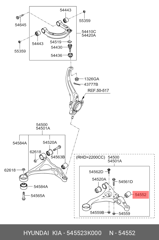 HYUNDAI 54552-3K000 54552-3K000,54552-3K600