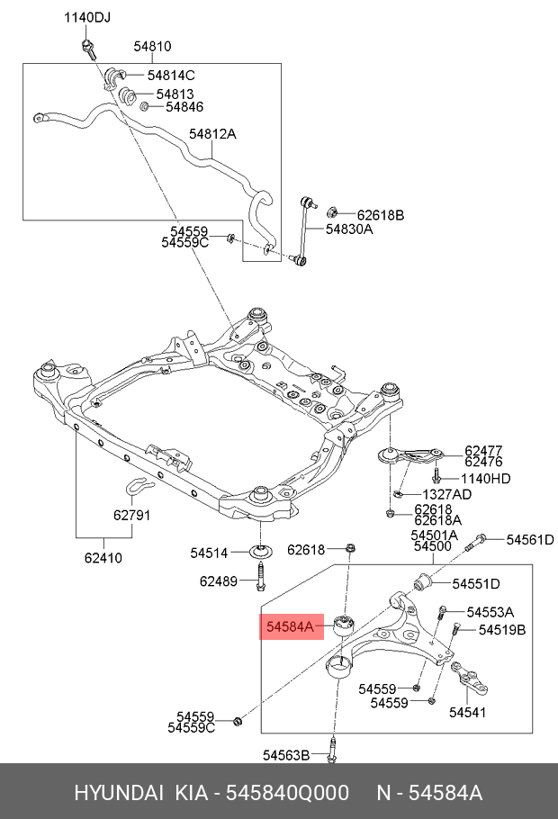 KIA 54584-0Q000 54584-38010,54584-3K000,54584-2K000