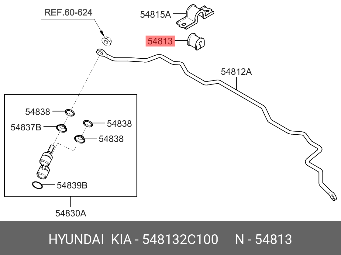 HYUNDAI 54813-2C100 54813-2C100,54813-2D102,54813-2D101,54813-2D001