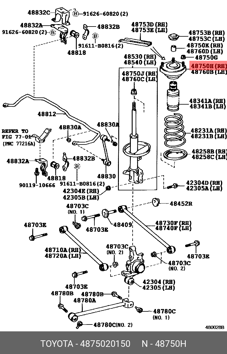 TOYOTA 48750-20150 48750-05020,48750-20050,48750-20100,48750-20150 ...