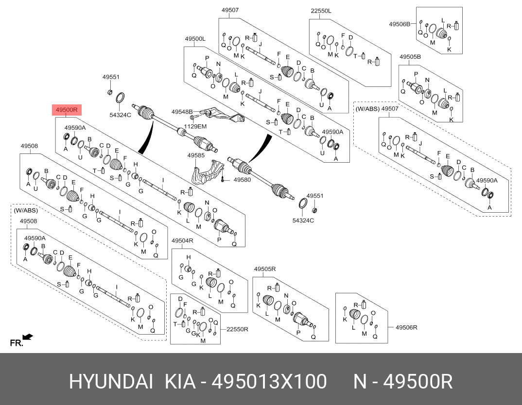 Hyundai / KIA 495013X100 495013X100