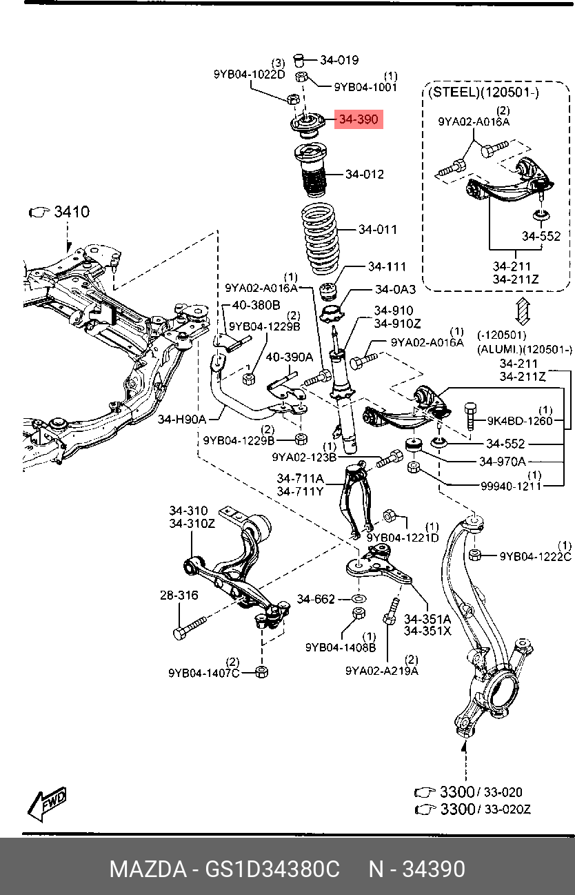 MAZDA GS1D-34-380C GS1D-34-380,GS1D-34-380A