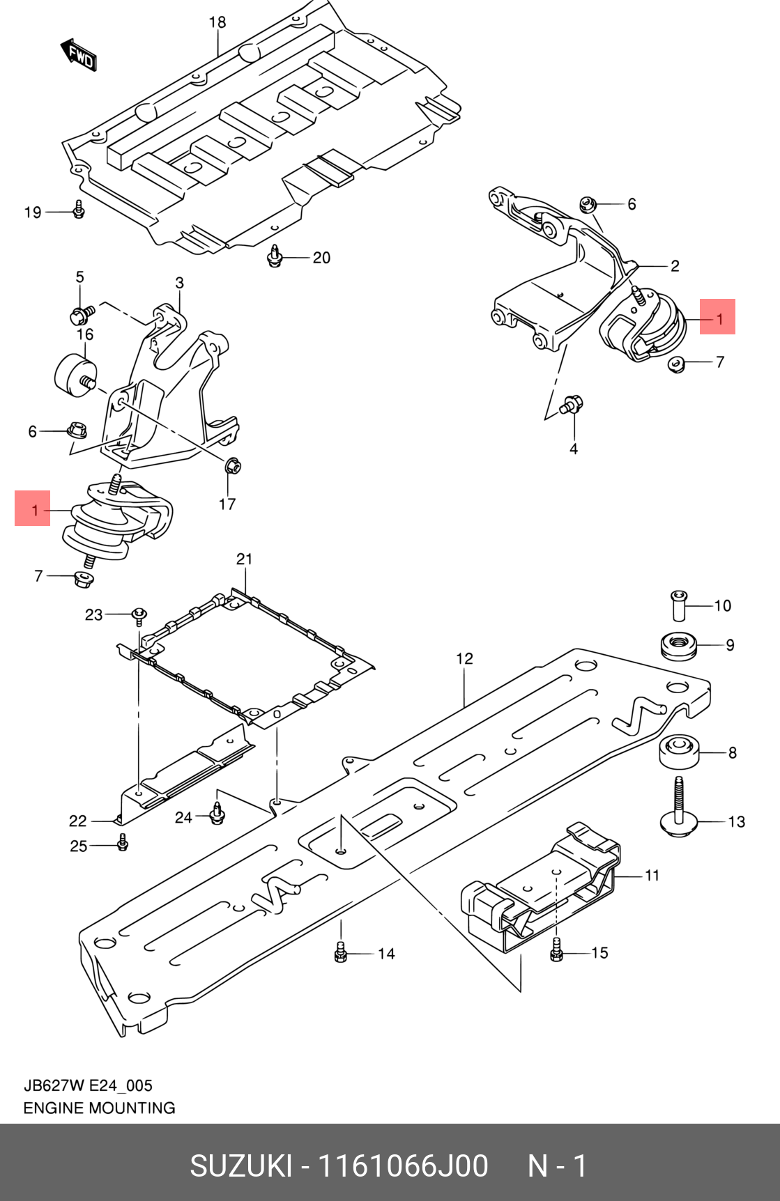 SUZUKI 11610-66J00 11610-66J00,11610-65J02