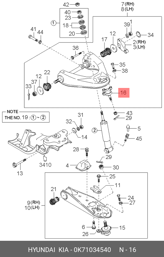 KIA 0K710-34-540 0K710-34-540