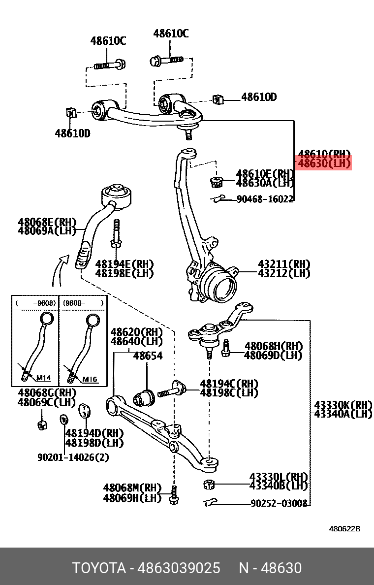 TOYOTA 48630-39025 48630-29065,48630-39025
