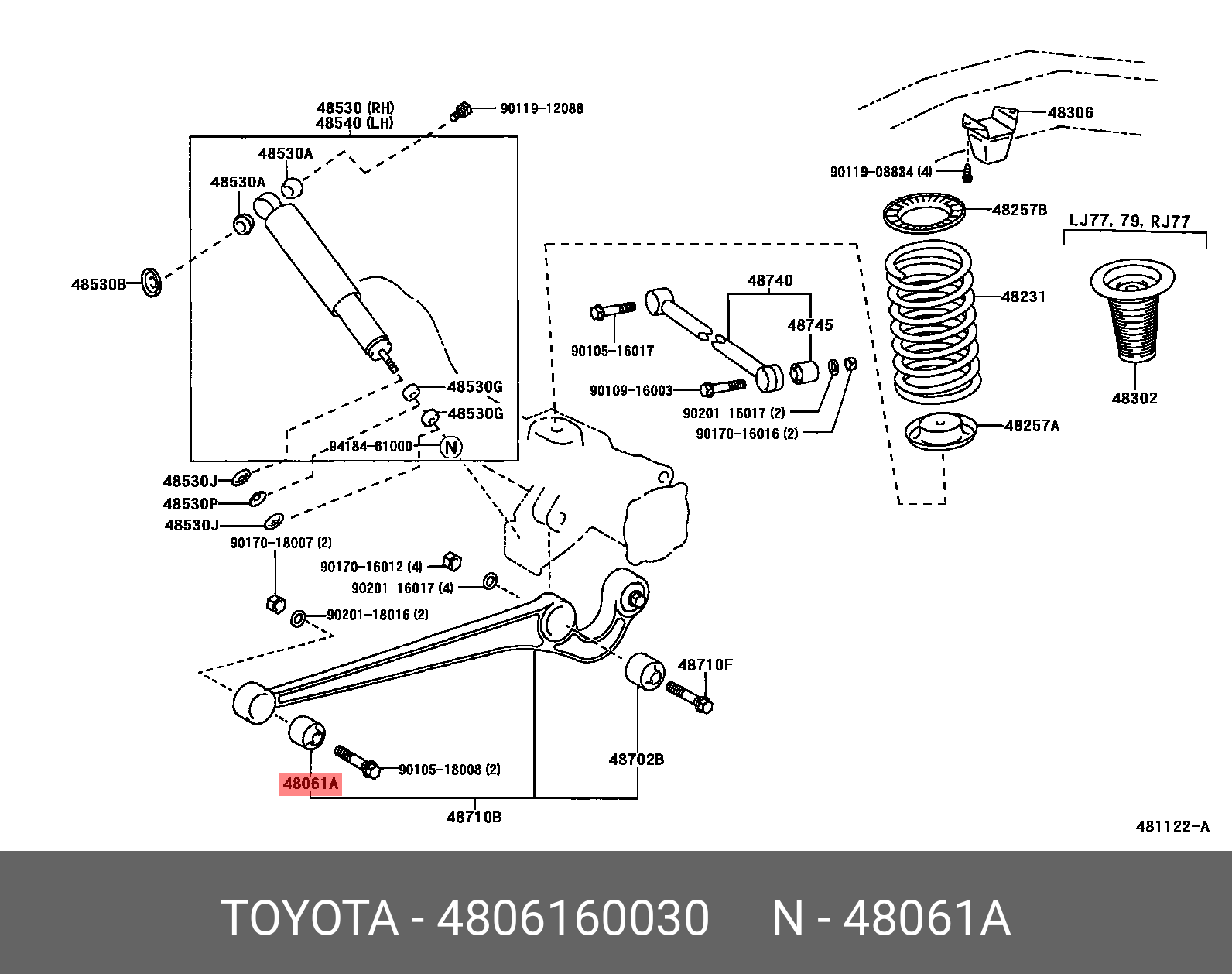 TOYOTA 48061-60030 48061-60020,48061-60040