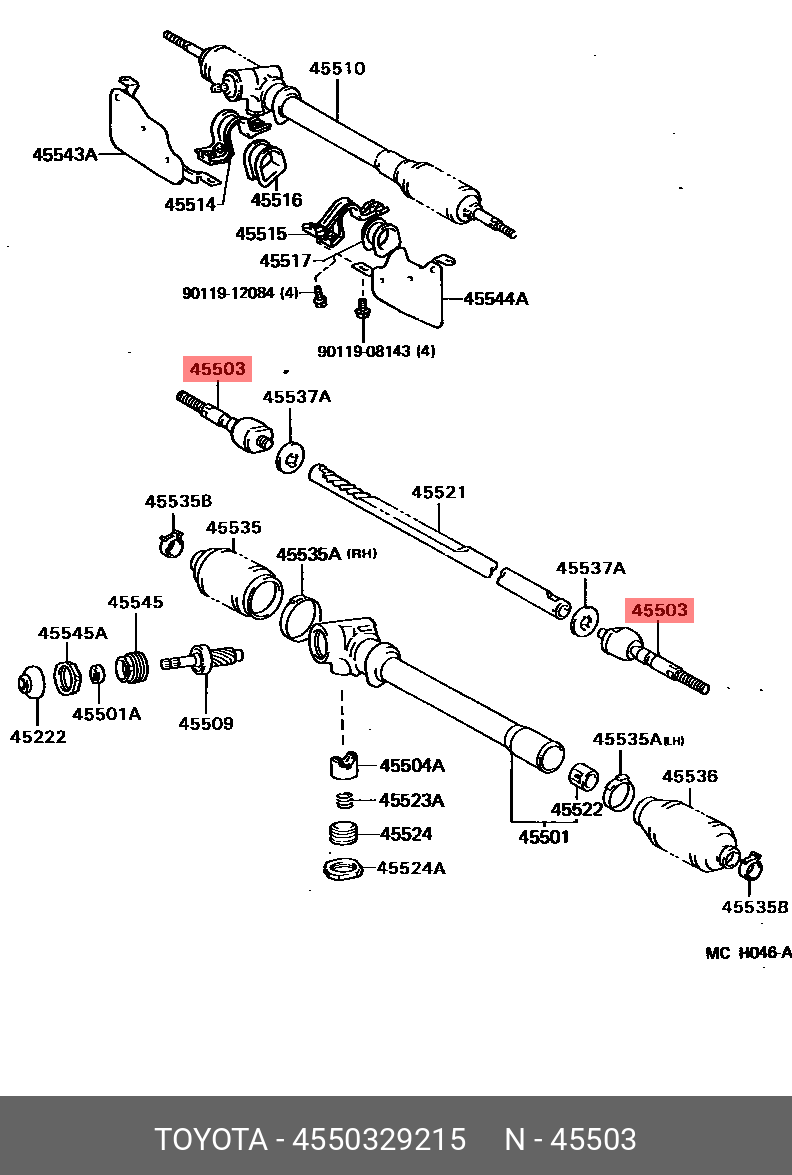 TOYOTA 45503-29215 45503-29215