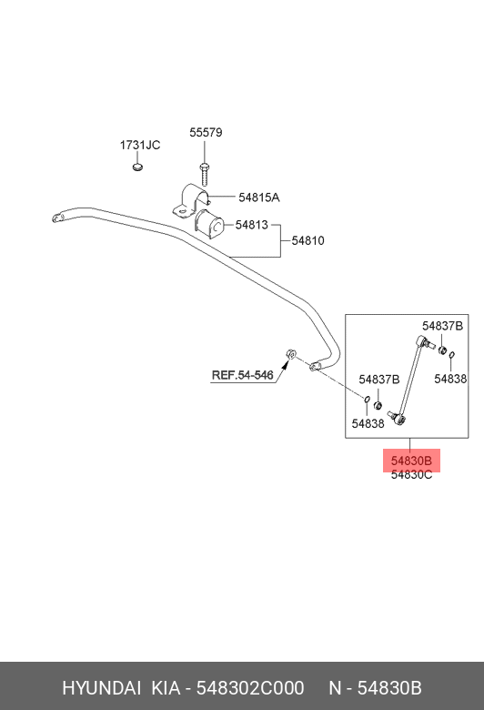 HYUNDAI 54830-2C000 54840-1G000,54840-1E000,54830-2C000,54840-1G500