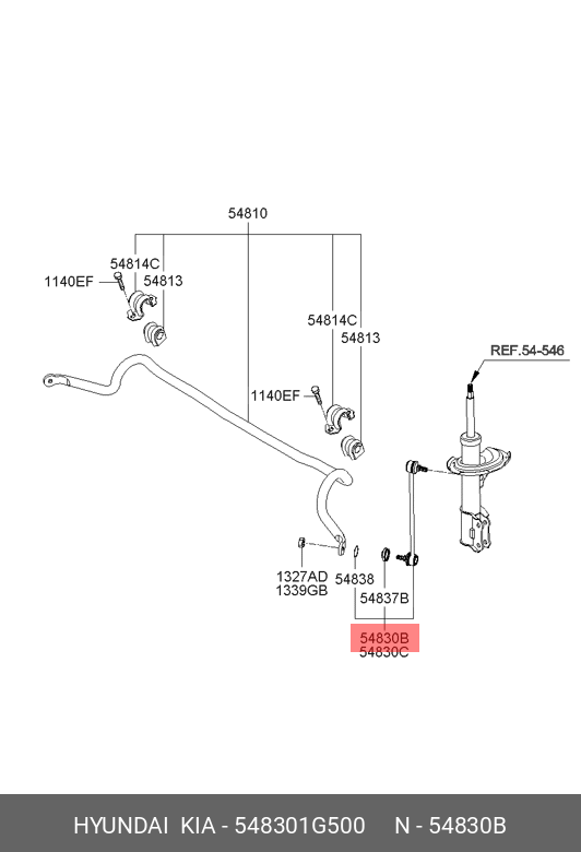 HYUNDAI 54830-1G500 54830-1G000,2906210U8510,54830-1E000