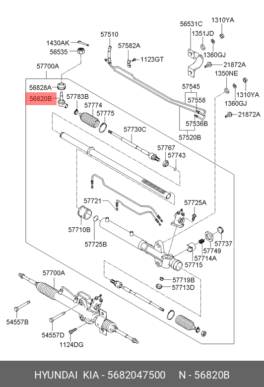HYUNDAI 56820-47500 56820-47500,56820-4E040