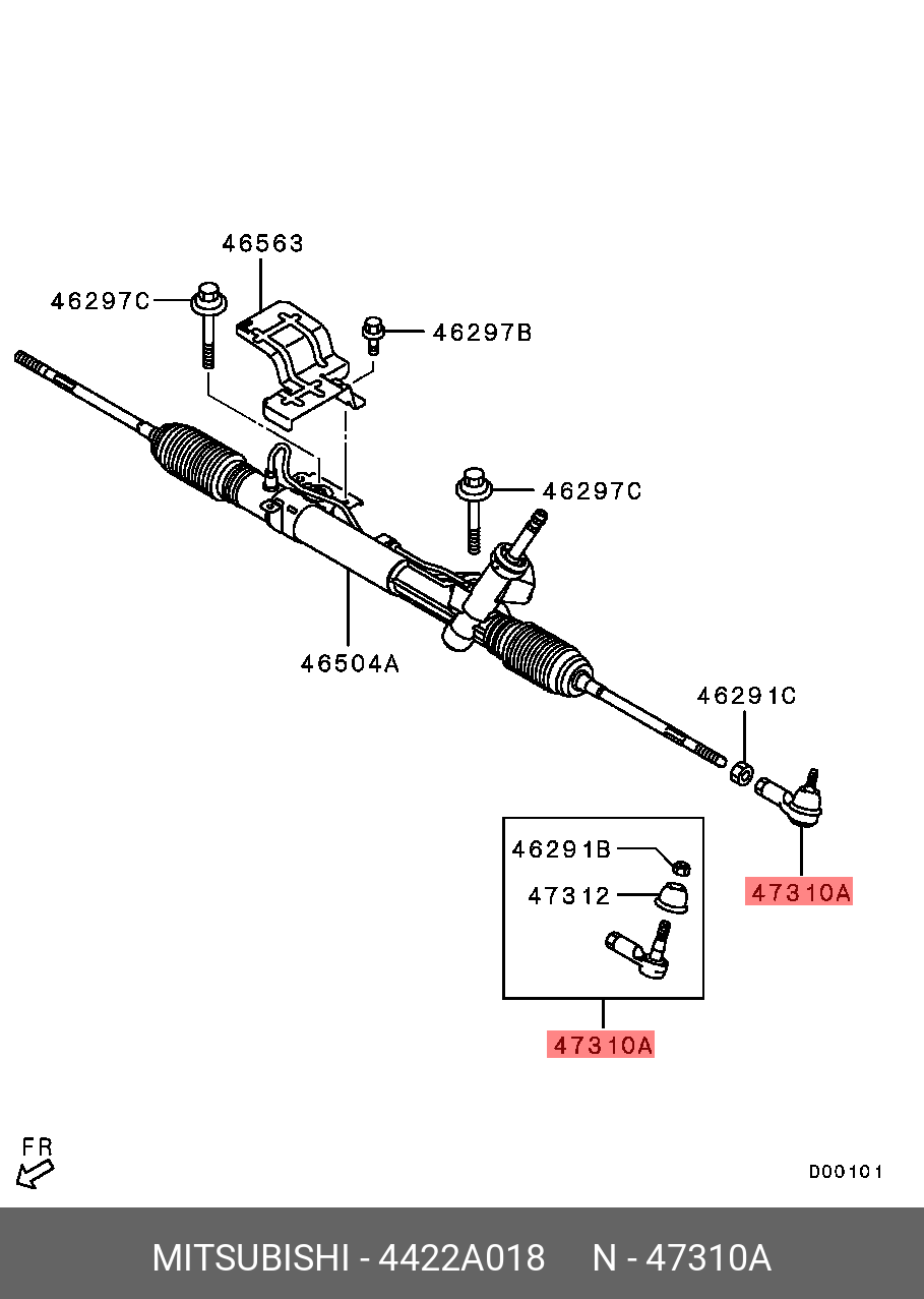 MITSUBISHI 4422A018 4422A002,3817.74,4422A018