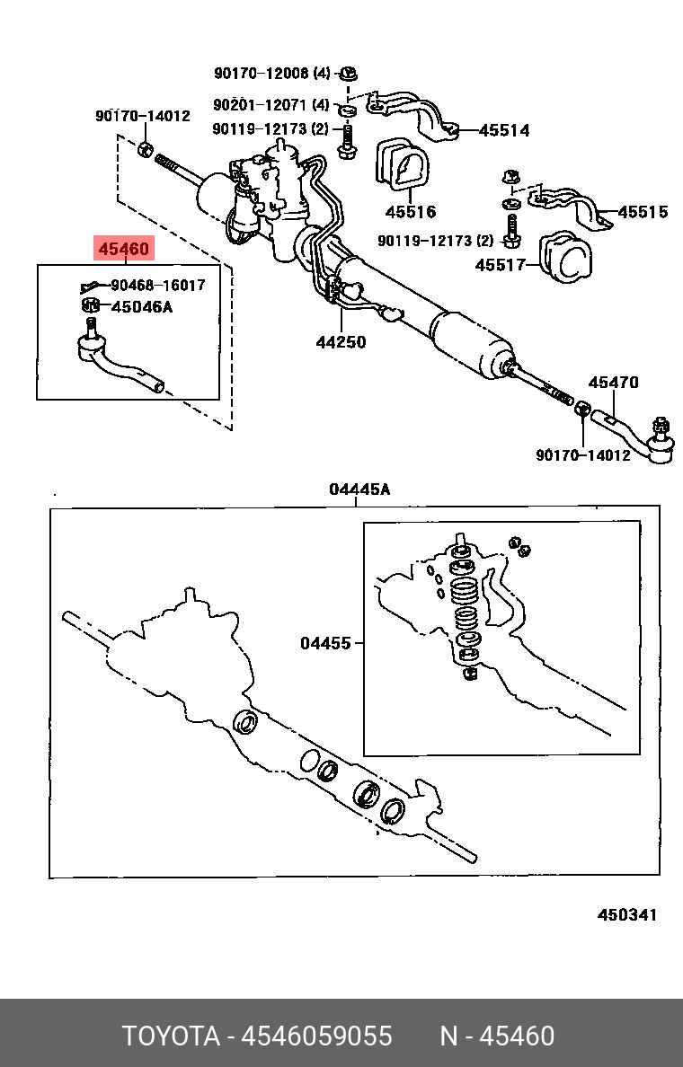 TOYOTA 45460-59055 45460-59115,45460-09040,45460-59055