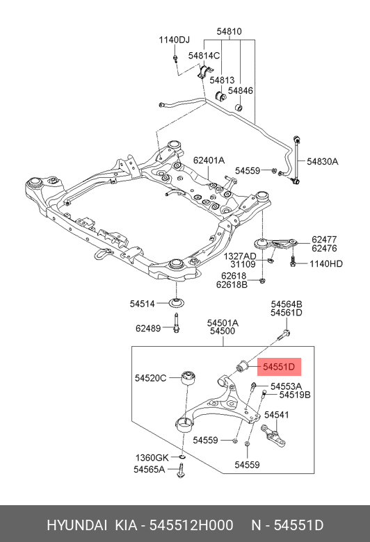 HYUNDAI 54551-2H000 54551-2E000,54551-C1000,54551-2T000,54551-3R000 ...
