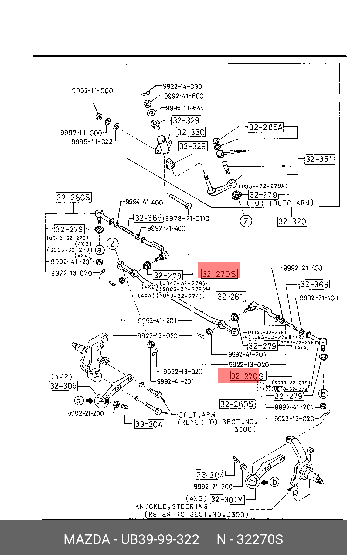 MAZDA UB39-99-322 UA01-99-322