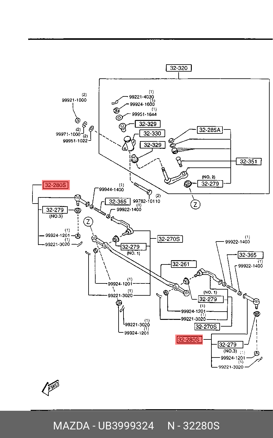 MAZDA UB39-99-324 UB39-99-324,3 669 079,UH71-32-280