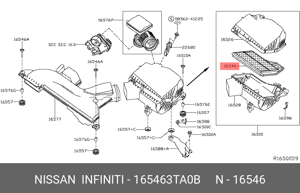 NISSAN 16546-3TA0B 16546-3TA2A,16546-3TA0A,16546-3TA0B