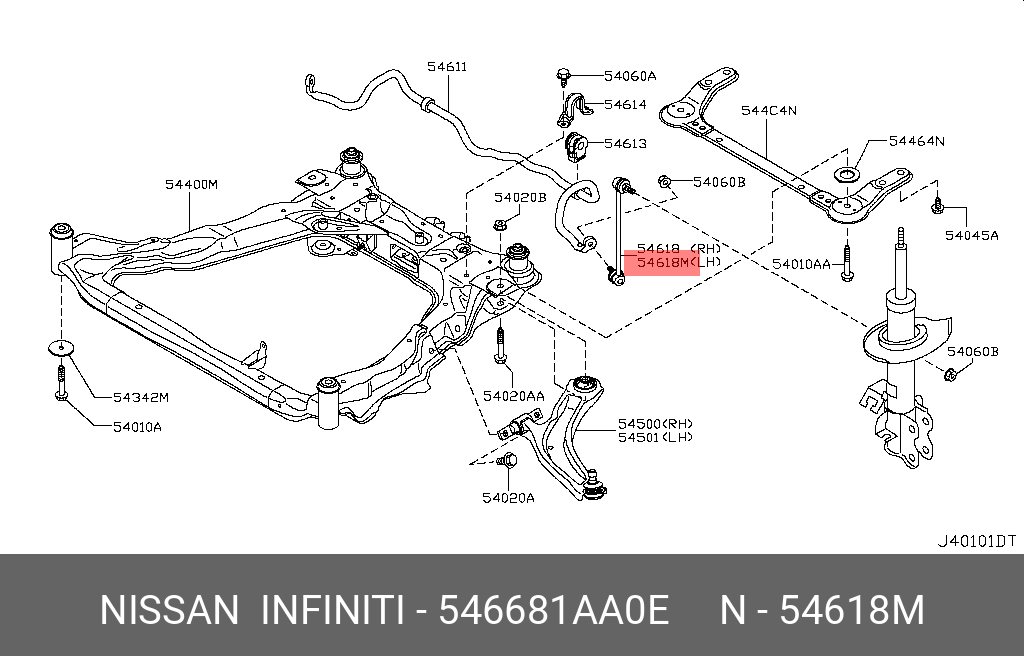 NISSAN 54668-1AA0E 54668-4CB0A,54668-1AA0A,54668-JD00A